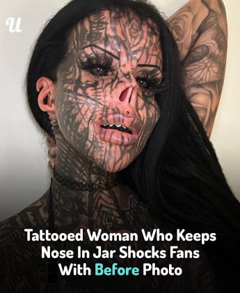 Tattooed Woman Who Keeps Nose In Jar Shocks Fans With Before Photo ...