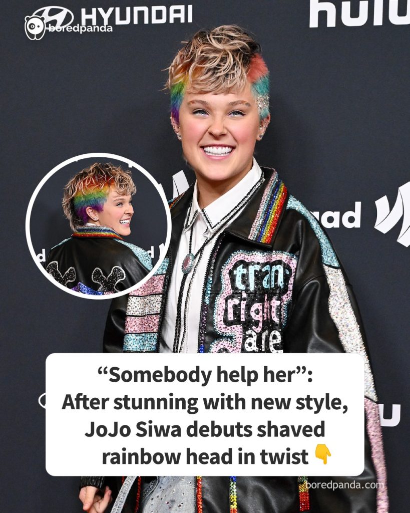 “Somebody Help Her”: After Stunning With New Style, JoJo Siwa Debuts Shaved Rainbow Head In ...