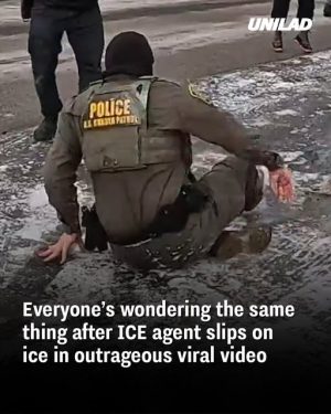 Everyone’s wondering the same thing after ICE agent slips on ice in ...